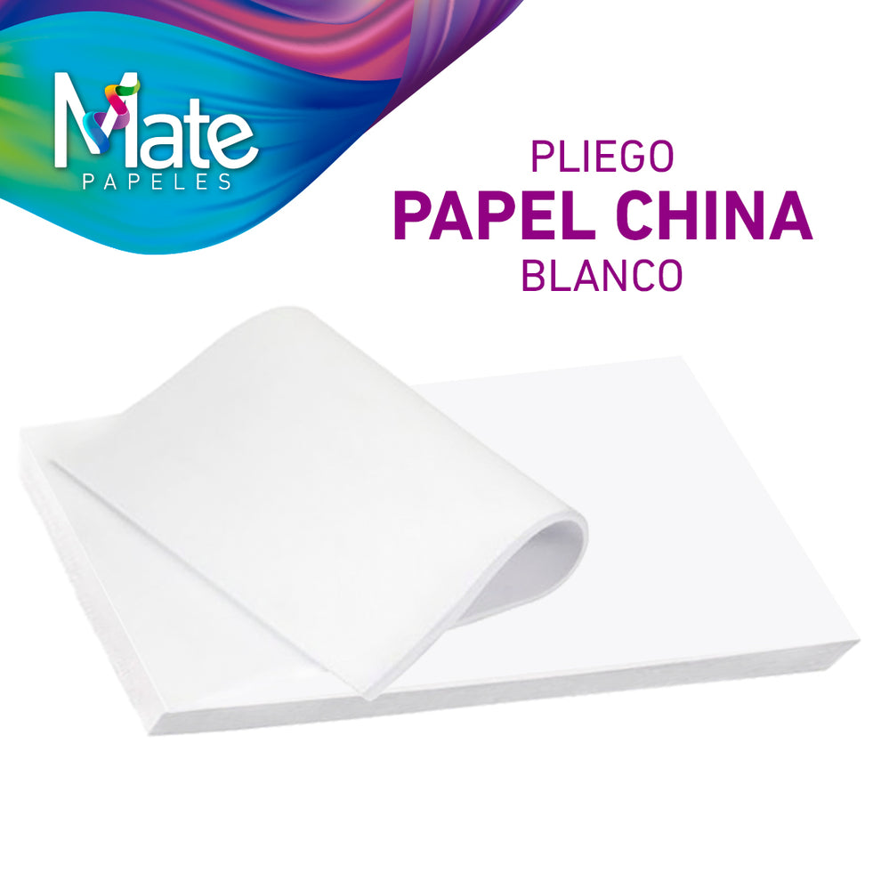 Papel China Blanco 30 G | 100 Pliegos – Cuadernos Mate